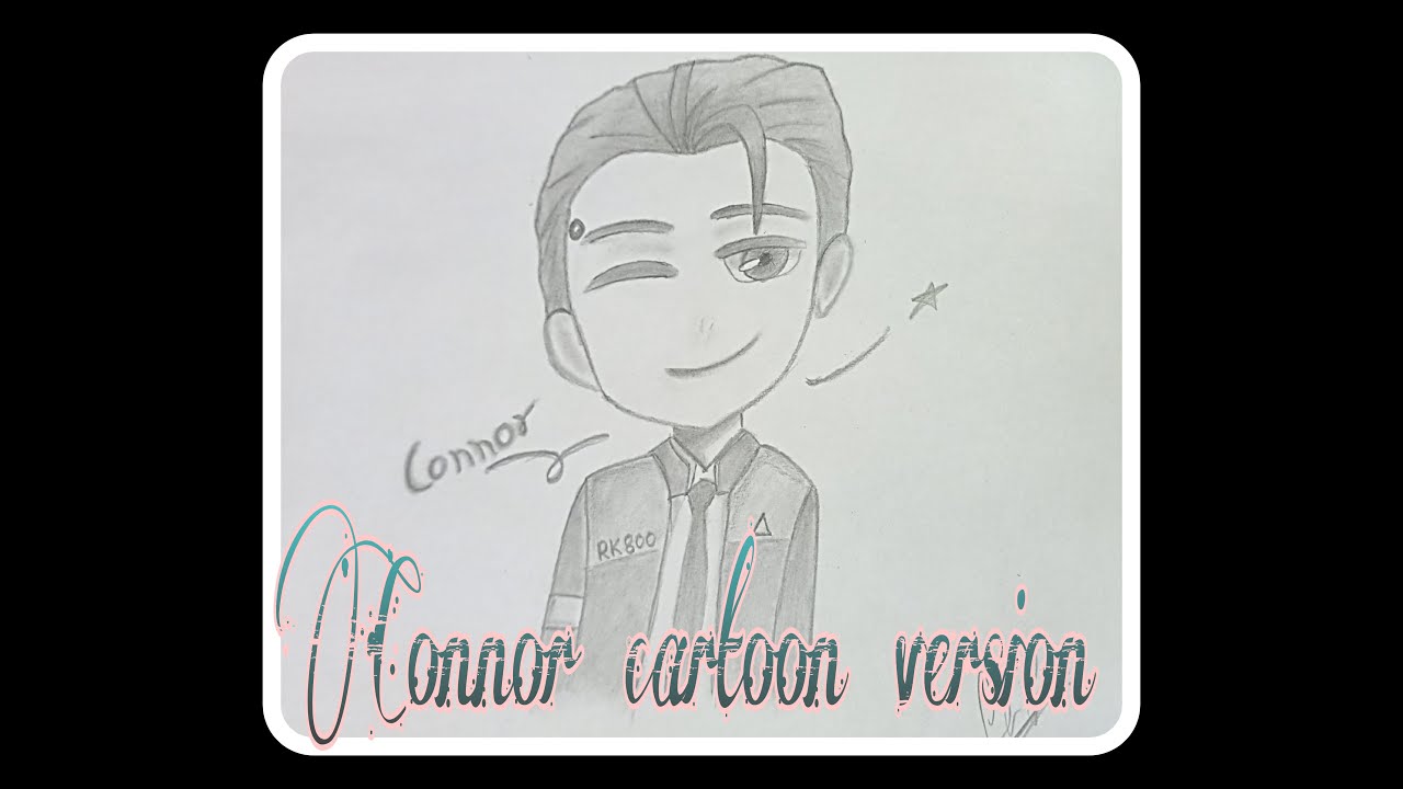 How to draw Connor:-)/Cartoon version // Detroit become human //Sketch ...