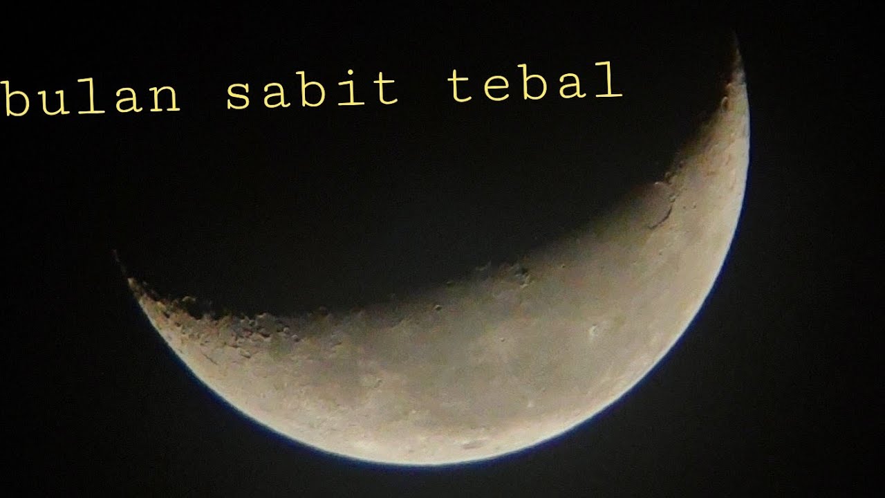 Bulan sabit tebal pagi jam 5 dengan teleskop potokopy - YouTube