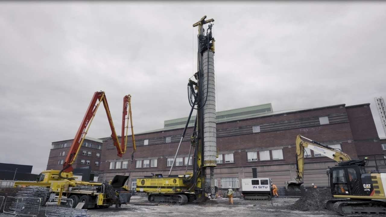 Continuous Helical Auger Displacement (CHAD) Piles - YouTube