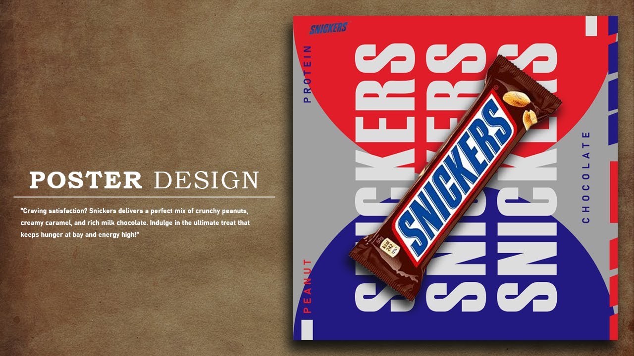 "How to Design a Snicker Chocolate Poster in Photoshop" | Tutorial ...