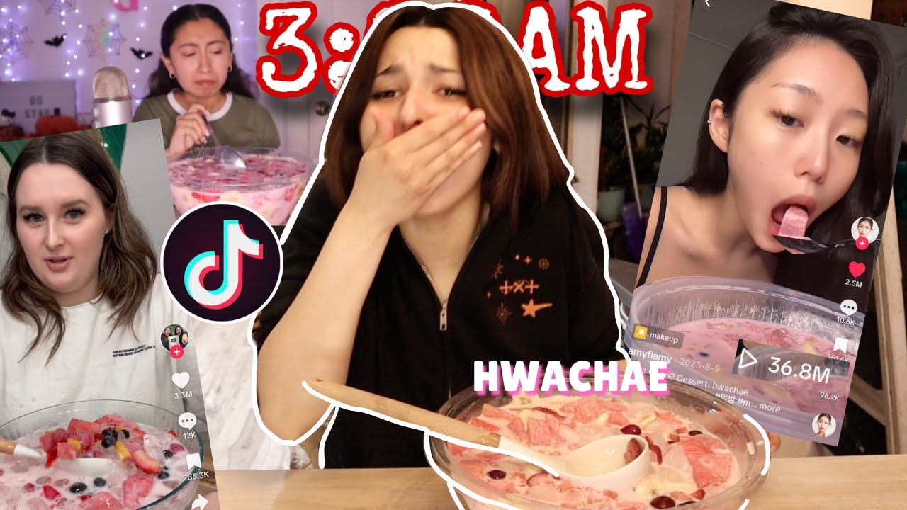 Making Viral TikTok Korean Hwachae at 3AM!! - YouTube