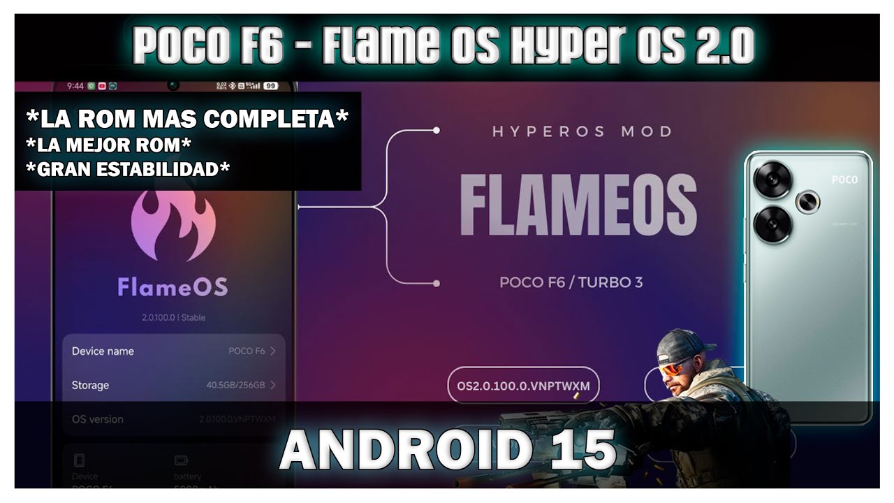 Poco F6 - Flame OS ! LA MEJOR HYPER OS 2.0 DEL MOMENTO ! HUELLA EN PANTALLA CUSTOM ! - YouTube