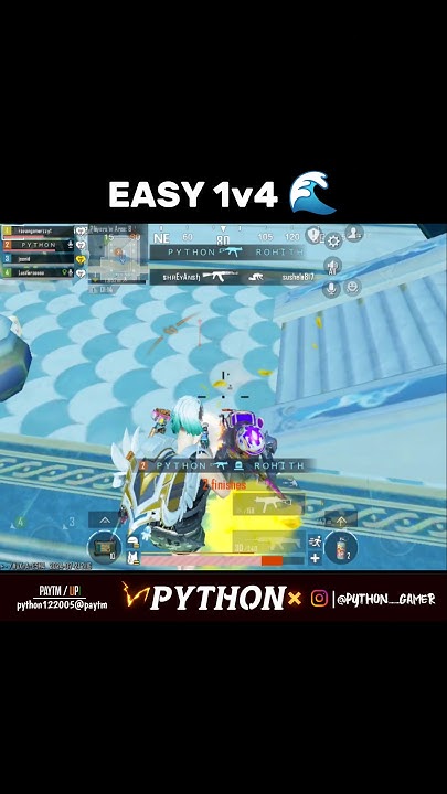 1v4 🌊 || Wait For @python__gamer || #bgmi #pubg - YouTube
