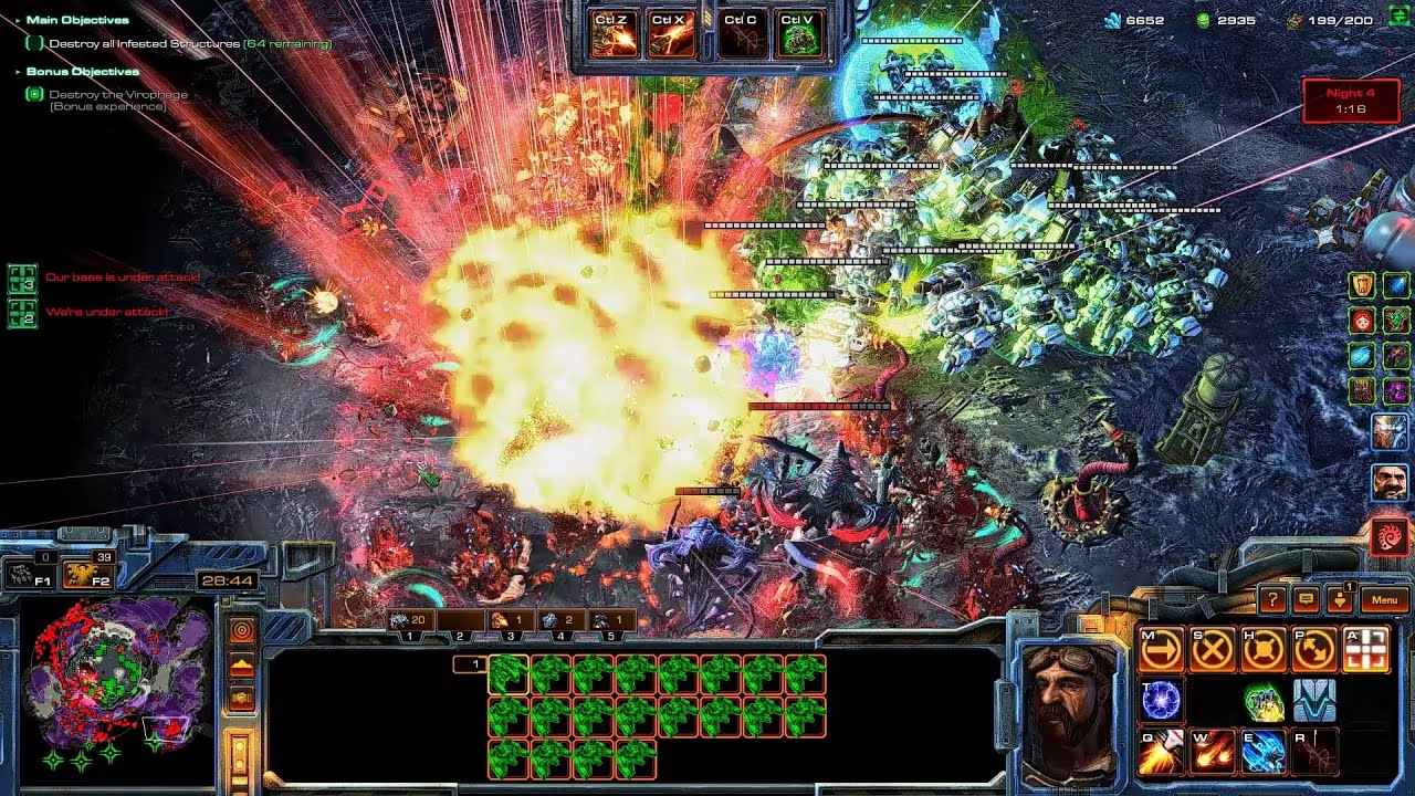 SC2 Super Commander Co-Op Dead of Night Rory Swann Custom Mutation Solo ...