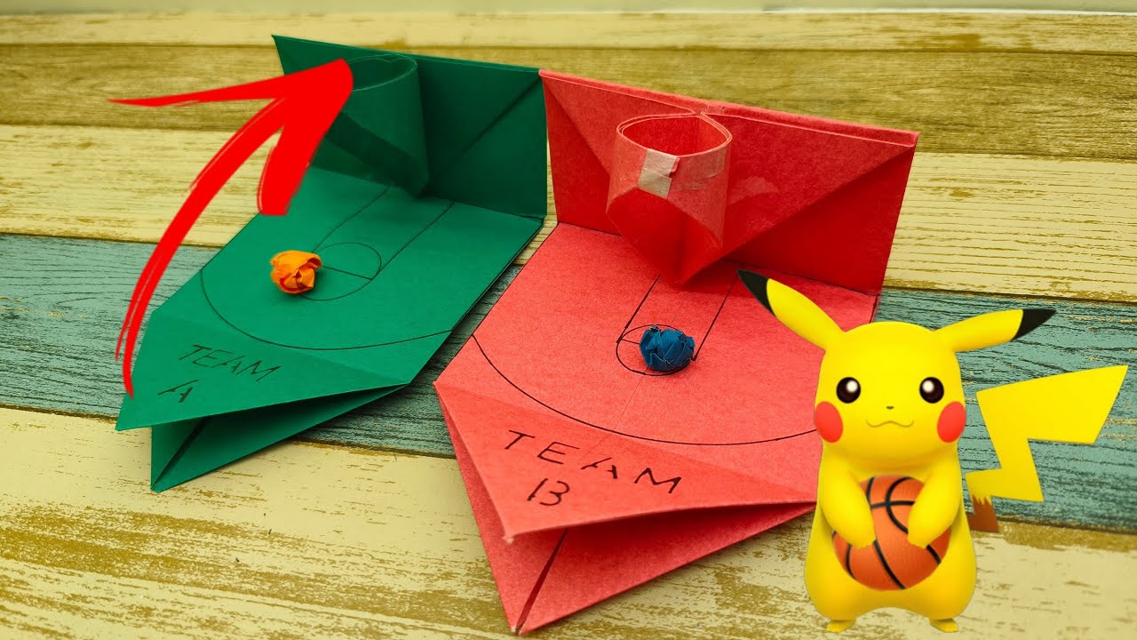 🏀📄 Paper Craft Basketball Fun for Kid's || DIY game for kid's || Easy ...