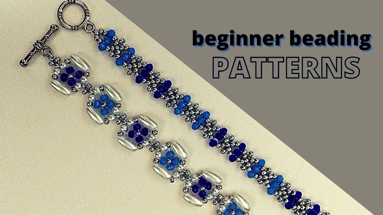 Bracelets making. Easy beading tutorial. Beginner beading patterns - YouTube