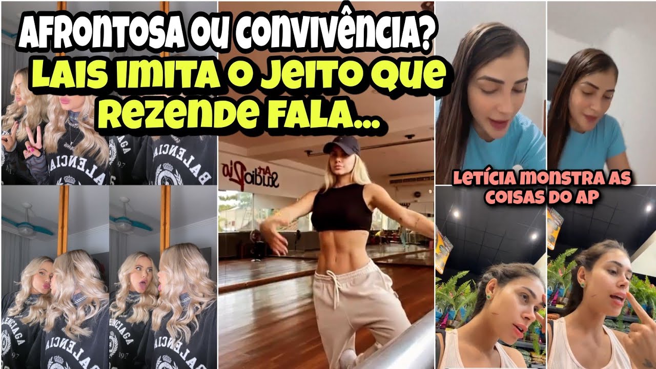 Nítido a Lais imita o Rezende no jeito que fala + Letícia mostra as ...