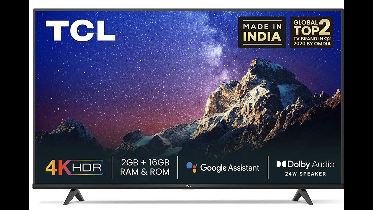 TCL 108 cm 43 inches 4K Ultra HD Certified Android Smart LED TV 43P615 ...