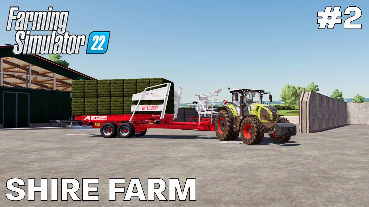 BALING AND STACKING BALES | FS22 Timelapse - Shire Farm | Farming ...