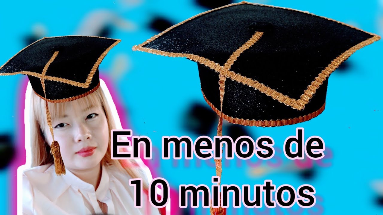 CÓMO HACER UN BIRRETE DE GRADUACIÓN CON FOAMI FÁCIL Y RÁPIDO - YouTube