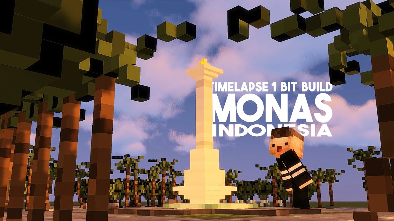 I Built Monas In Minecraft | 1 Bit Build - YouTube