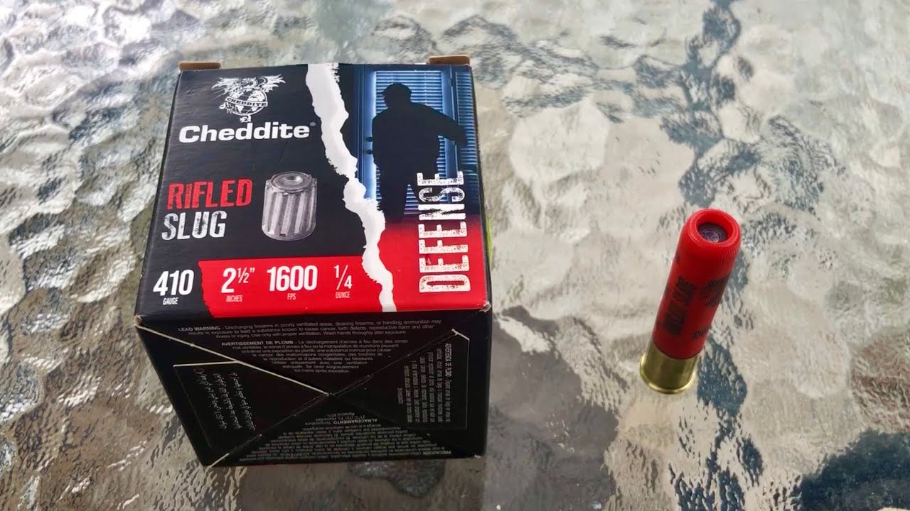 Cheddite .410 Defense 1/4 Ounce Slug 1600 FPS - Breakdown - YouTube