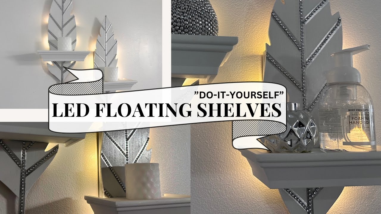 DOLLAR TREE LED Floating Shelves || $1.25 Store DIYs That AREN’T ...