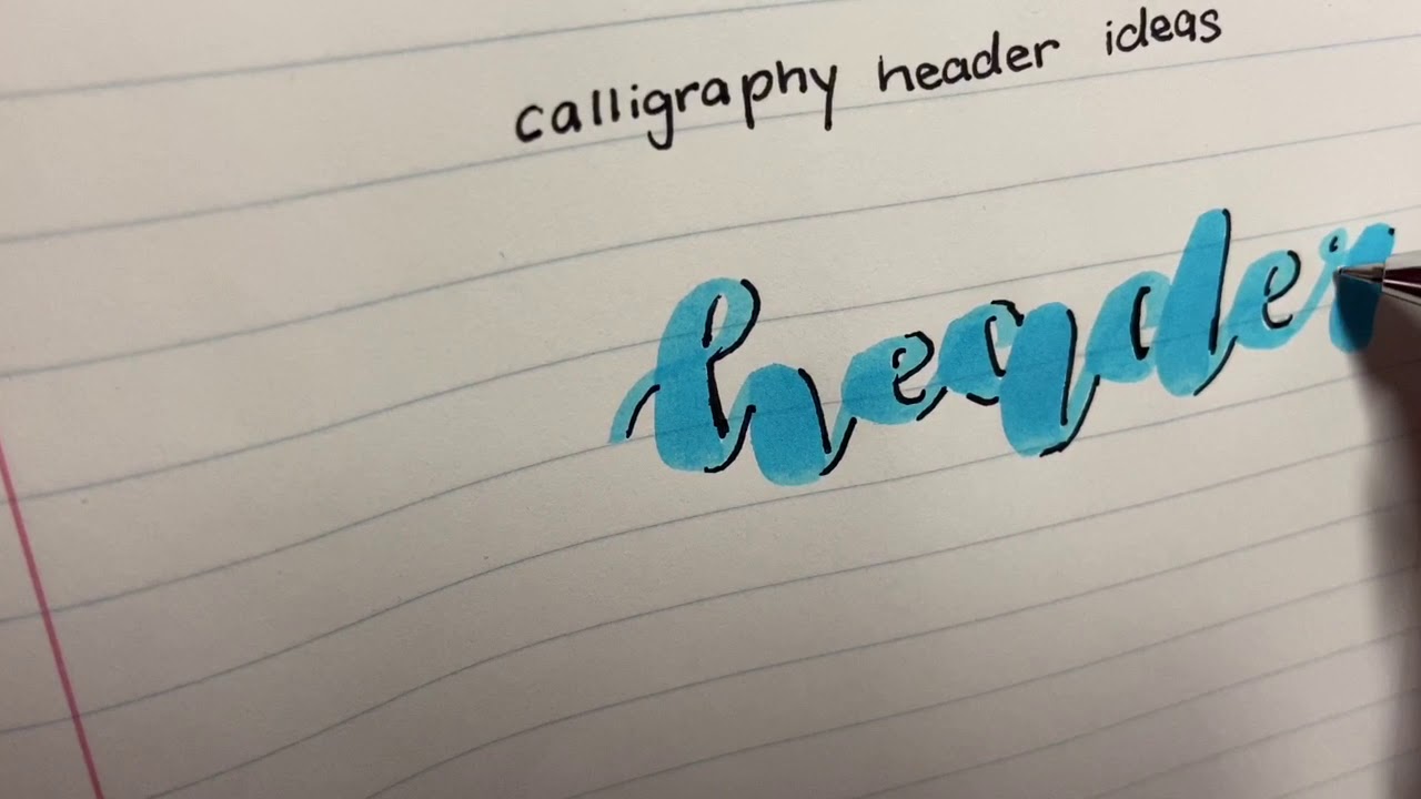 Quick And Simple Calligraphy Header Ideas - YouTube
