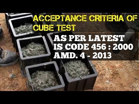 Acceptance Criteria of Concrete Cube Compressive Test results asper ...