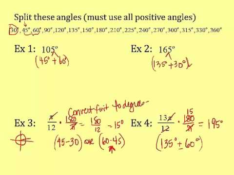 Sum and Difference splitting angles - YouTube