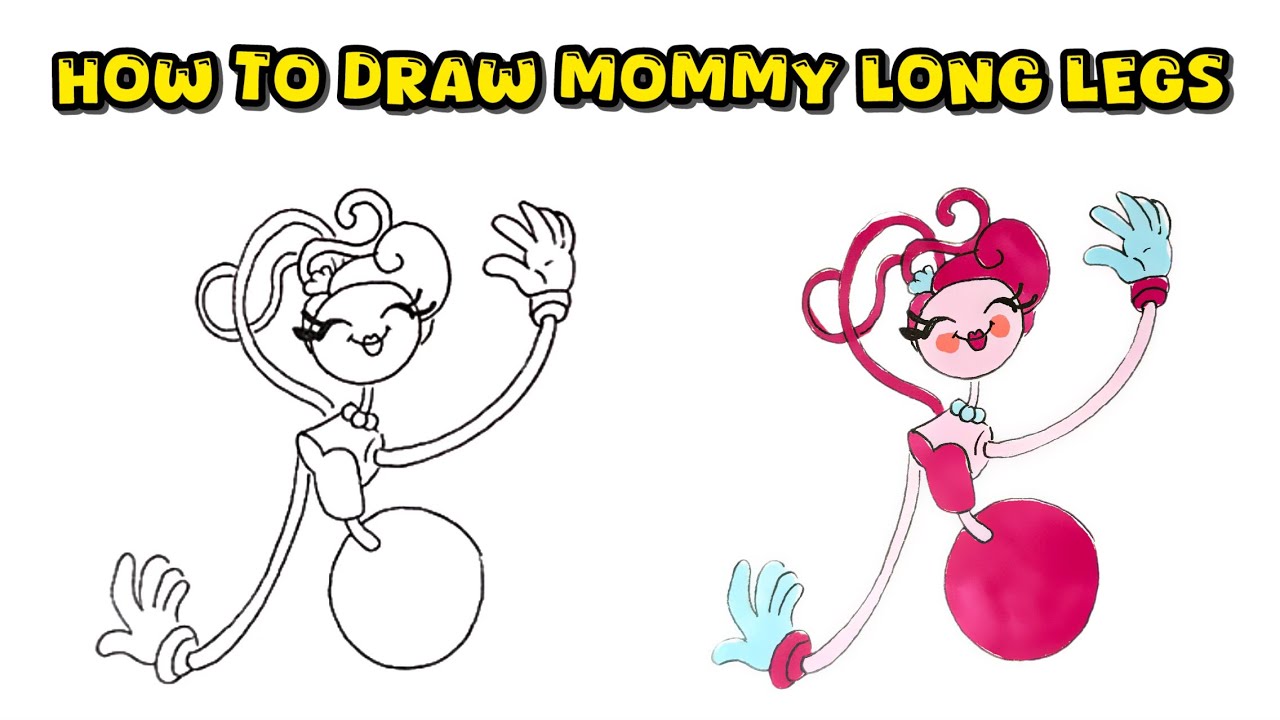 How to Draw Mommy Long Legs from Poppy Playtime: Beginner's Guide to ...