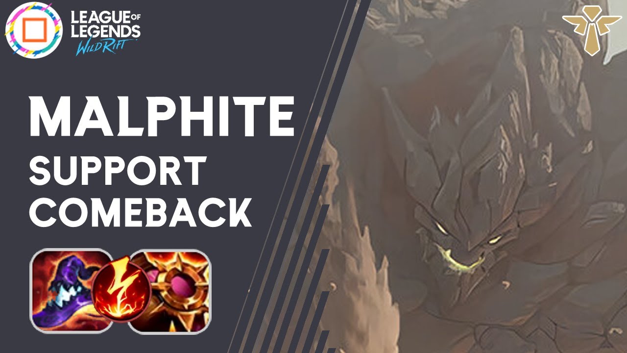 Malphite Support Comeback | Wild Rift Malphite Gameplay | Malphite ...