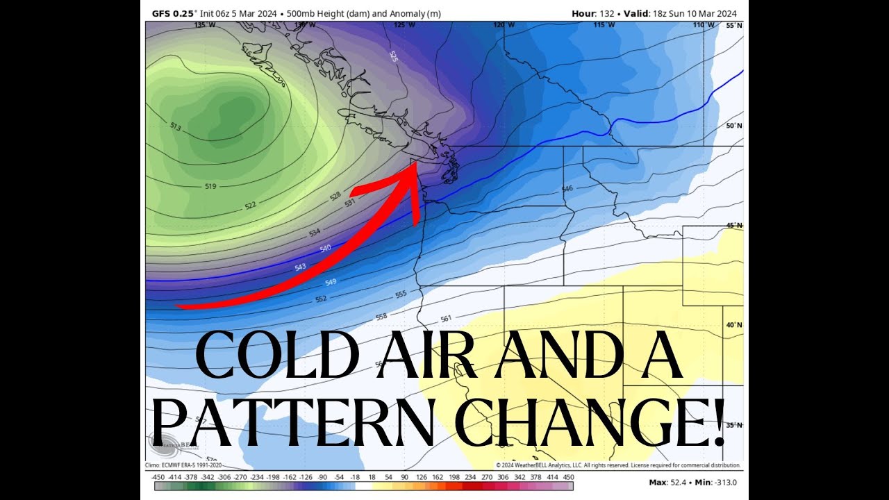 Pacific NW Cold and Incoming Pattern Change! - YouTube