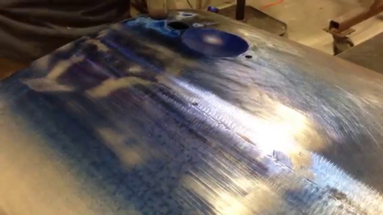 Metal finishing and Blue die - YouTube