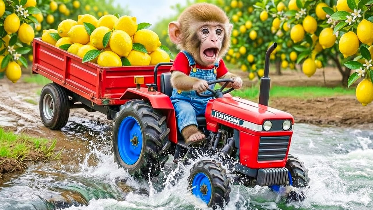 👉 KiKi’s Farm Day Turns Bright as He Harvests Fresh Lemons with Care 🍋🐵 ...