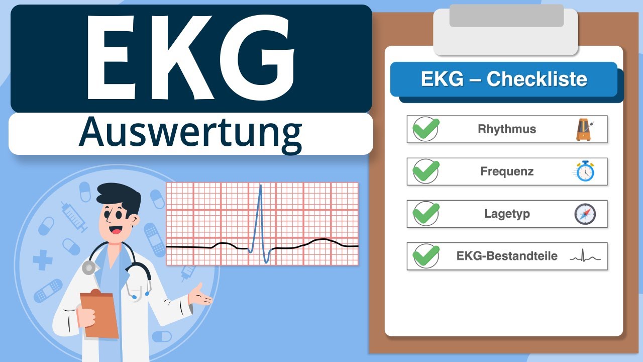 EKG - Auswertung und Interpretation Schritt für Schritt erklärt - YouTube