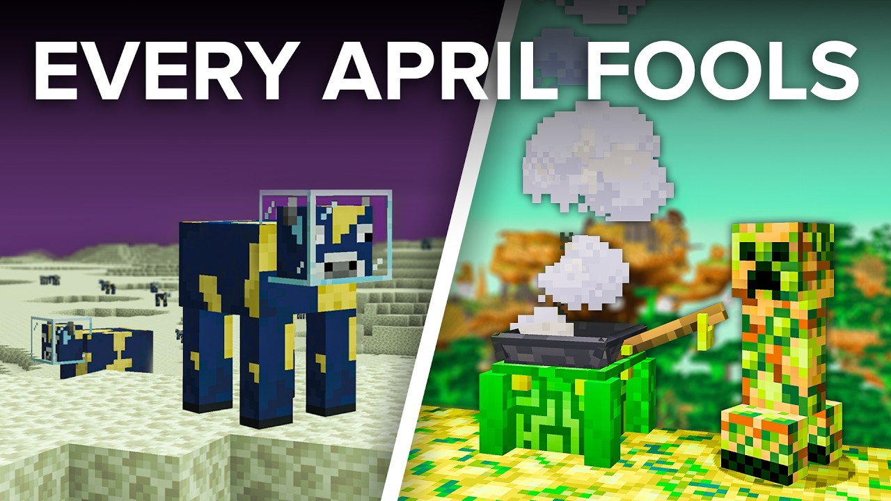 Every April Fools Update In Minecraft Explained - YouTube