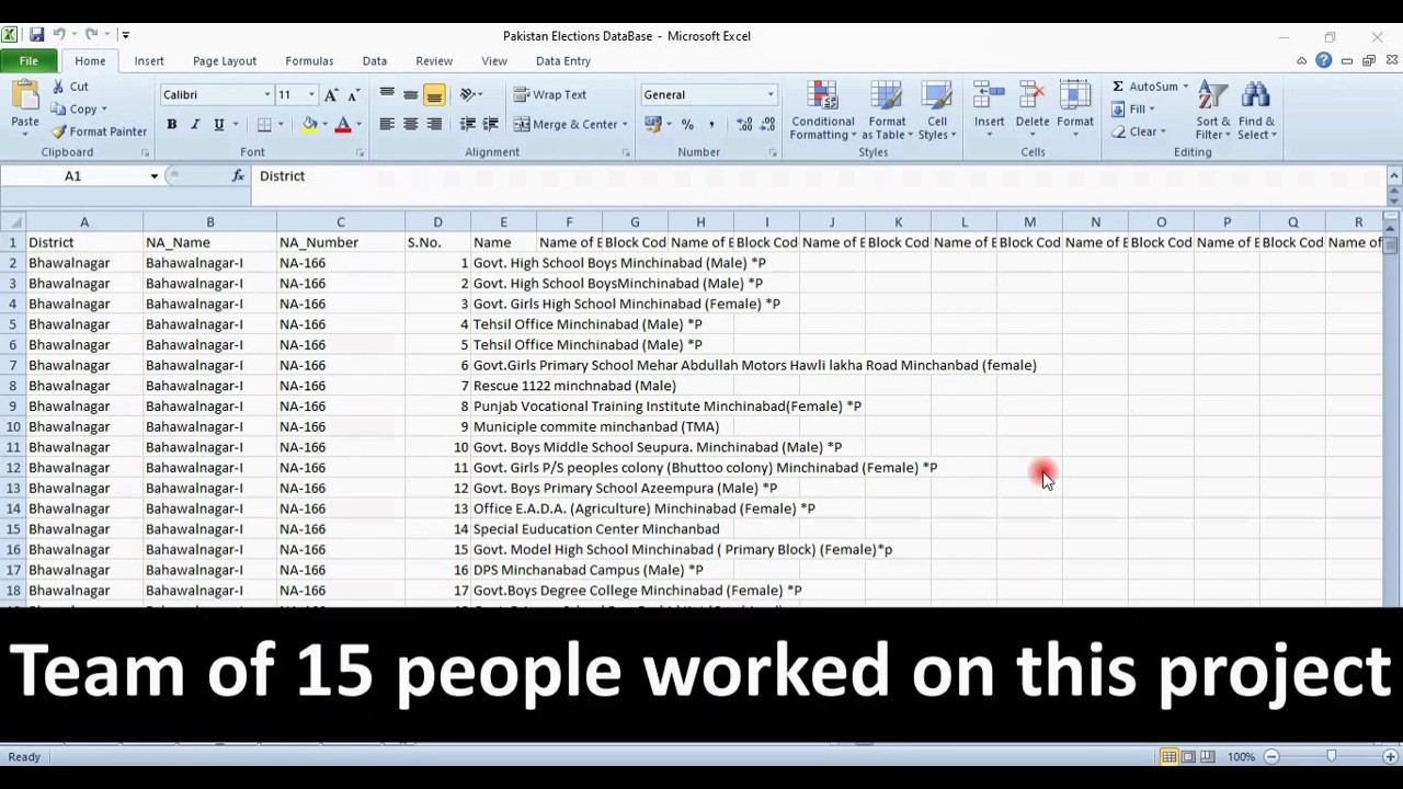 Data Entry | Pakistan Elections - YouTube