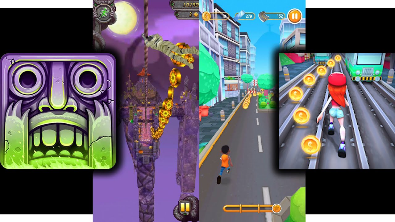 Temple Run 2 Spooky Summit Vs Bus Rush 2 - YouTube