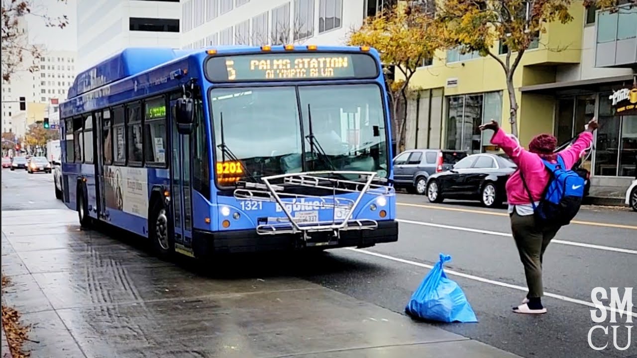 BUS STOP: Woman Blocks Bus - YouTube