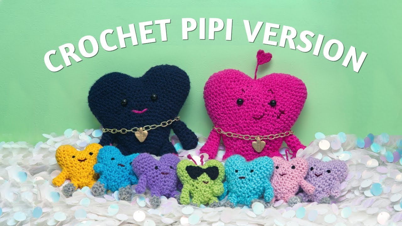 Crochet Version of Heart Monsters (Pipi) - YouTube