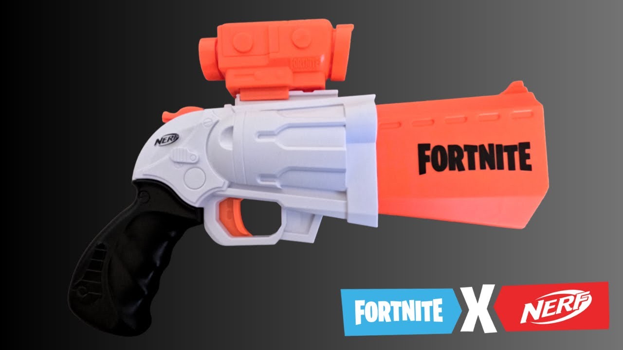 Nerf Fortnite SR (Scoped Revolver) Hammer Action Pistol | Scoped ...