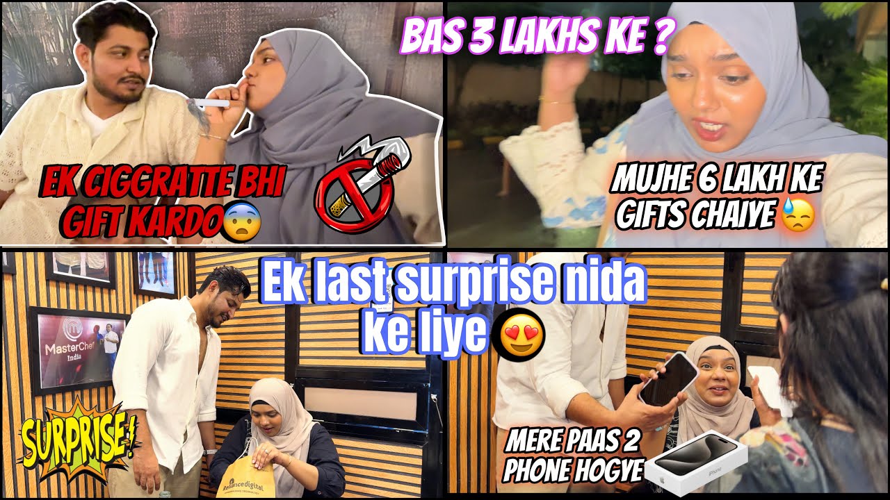 Nida Ko 3 lakh ke Gifts Bhi Kam Lage😓| Birthday Pe Cigarettes Peena Hai ...