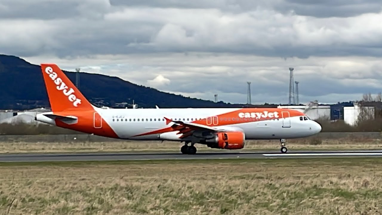 EasyJet backtrack and runway vacate at BHD (2) - YouTube