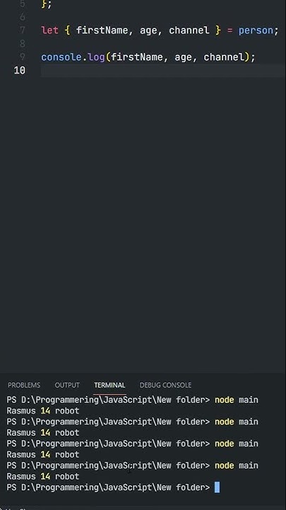 Quick Tip #3 - Object Destructuring #shorts - YouTube