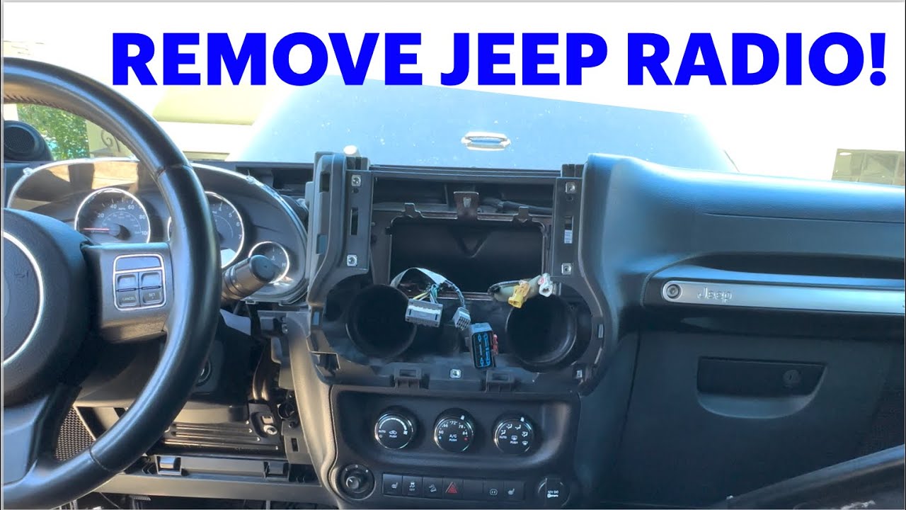 How To Remove JEEP WRANGLER Radio and Dash Head Unit JK JKU Stereo ...