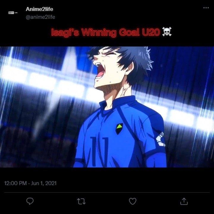 isagi wining goal U20 🥶 #anime #isagiyoichi #isagi #itoshirin #bluelock ...