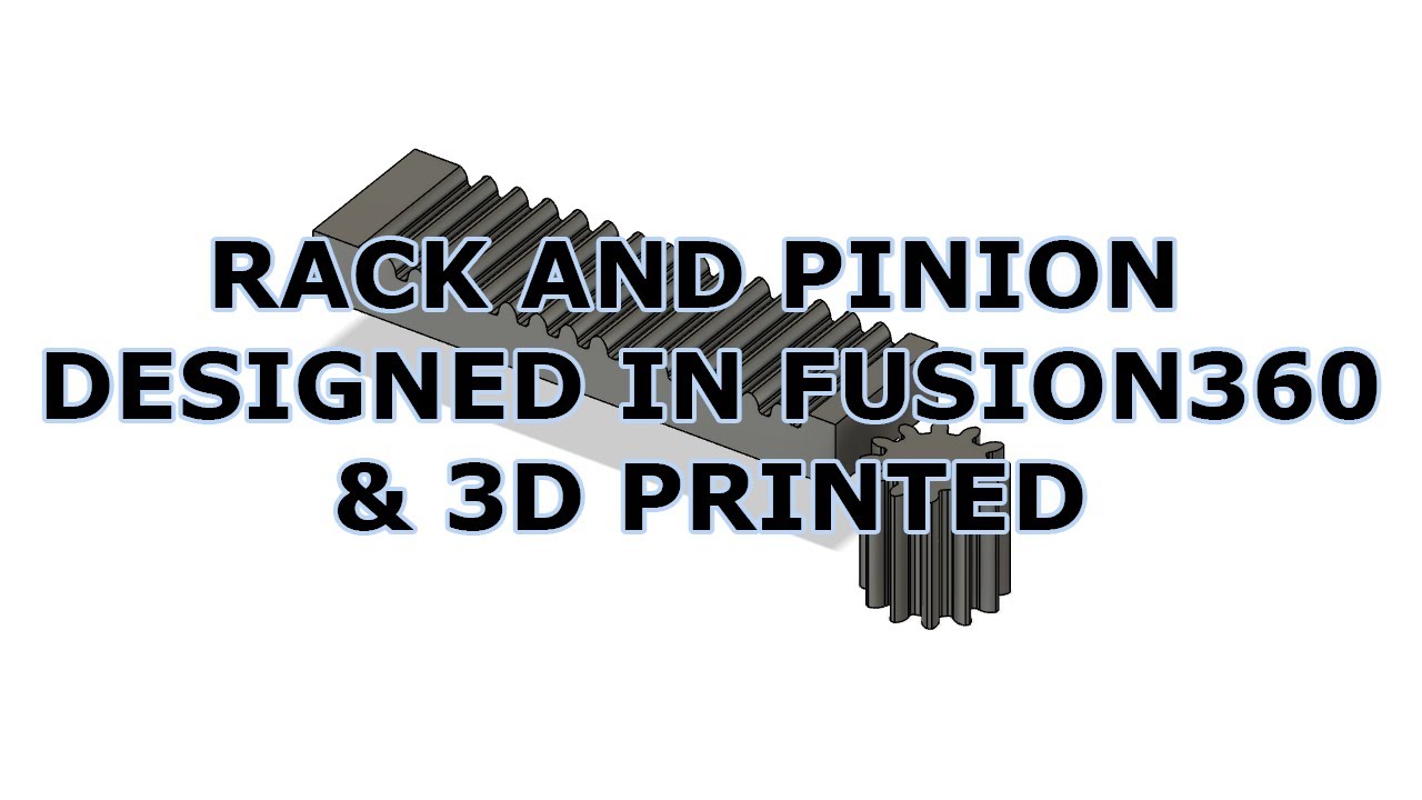 Rack and pinion 3D printed - YouTube