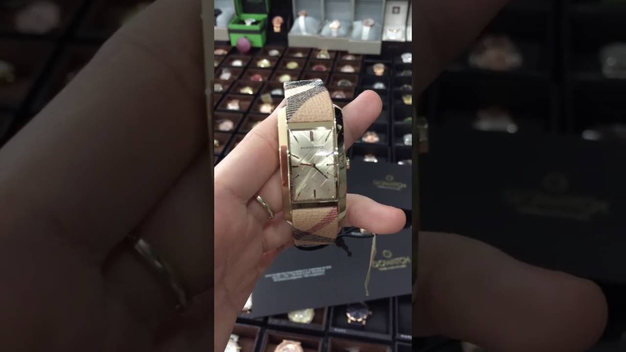 Burberry BU9407 25mm Stainless Steel Case Leather Women's Watch - YouTube