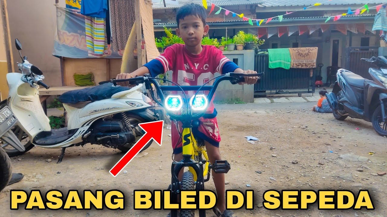 abinaya pasang lampu biled di sepeda | sepeda hedon - YouTube