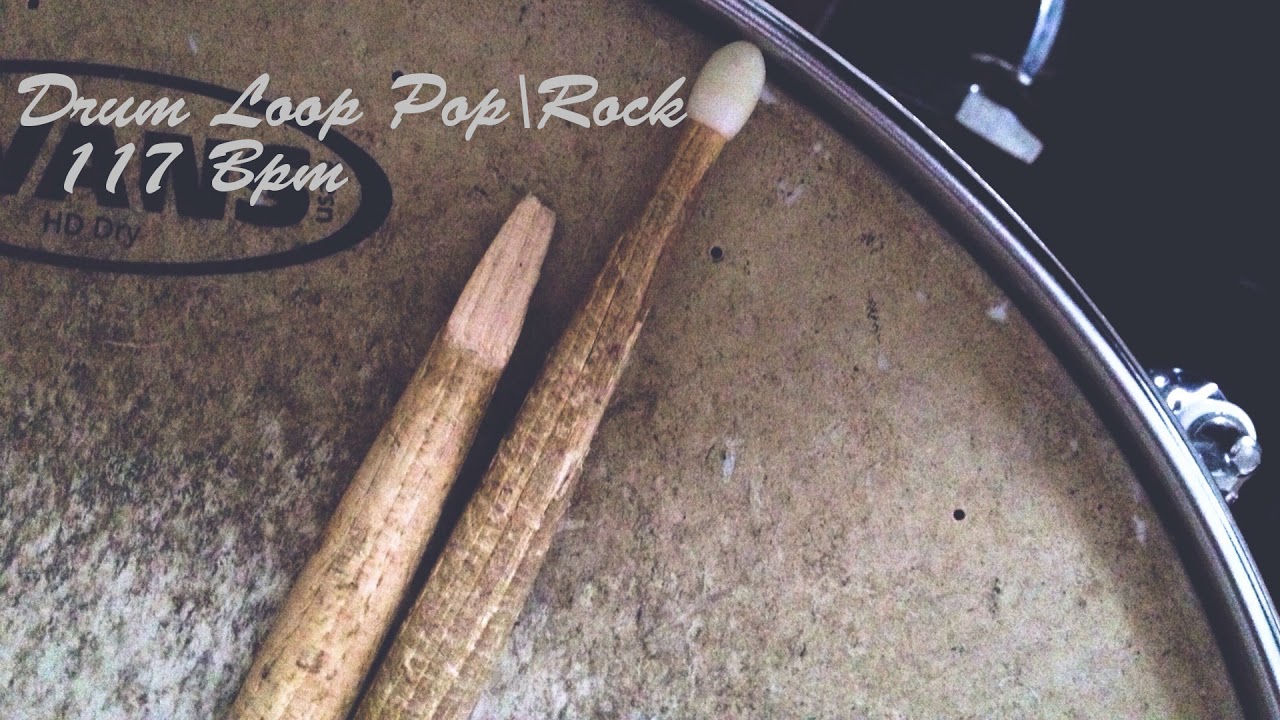 Pop \ Rock Drum Loop Sample Great Sound fills breaks 117 bpm - YouTube