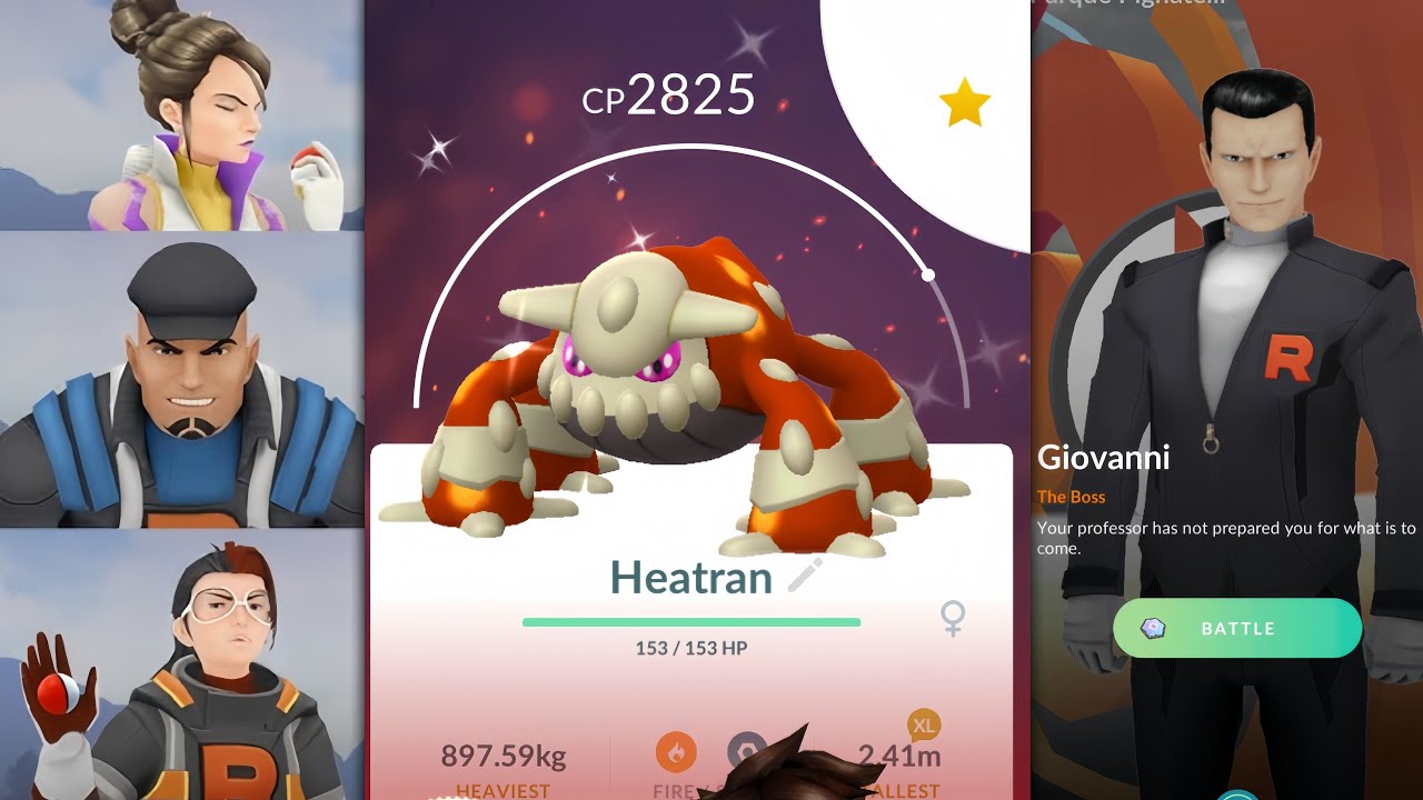 ⛔ Giovanni's First SHADOW HEATRAN in Pokémon Go #pokemongo - YouTube