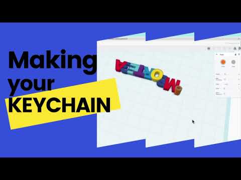 How to make keychain on Tinkercad - YouTube