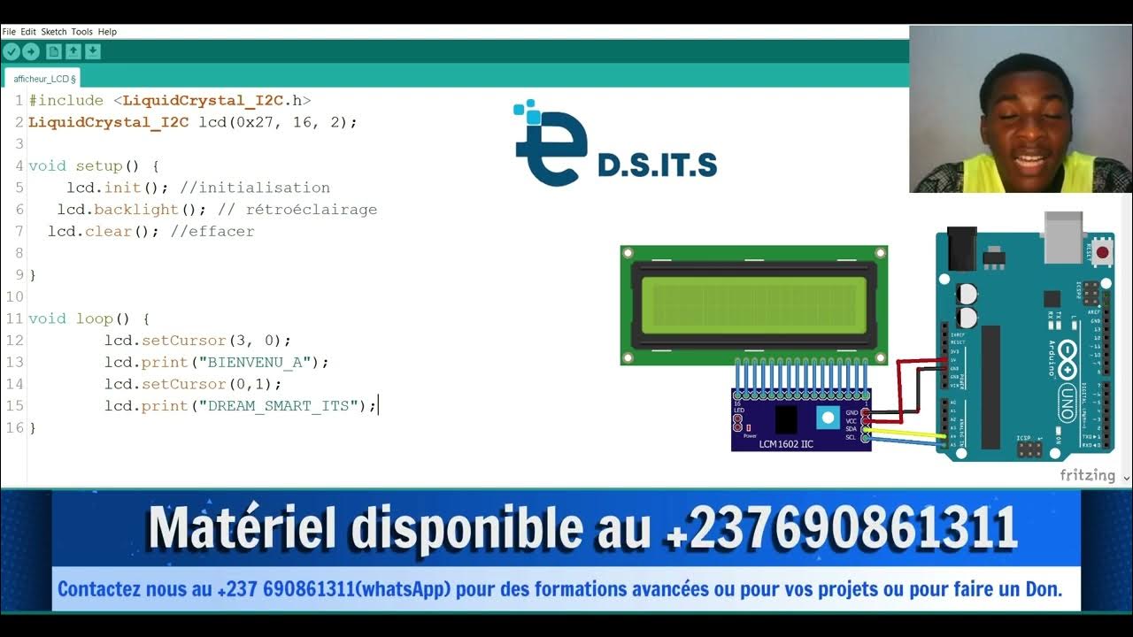 Formation Free Partie 6: Comment utiliser l'afficheur LCD I2C avec Arduino? - YouTube