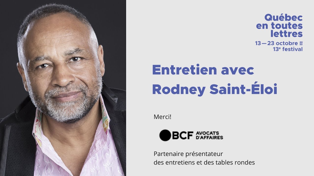 Entretien avec Rodney Saint-Éloi - YouTube
