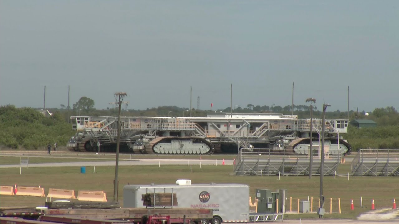 Live: NASA's crawler transporter moving to pick up Artemis 1 Moon ...