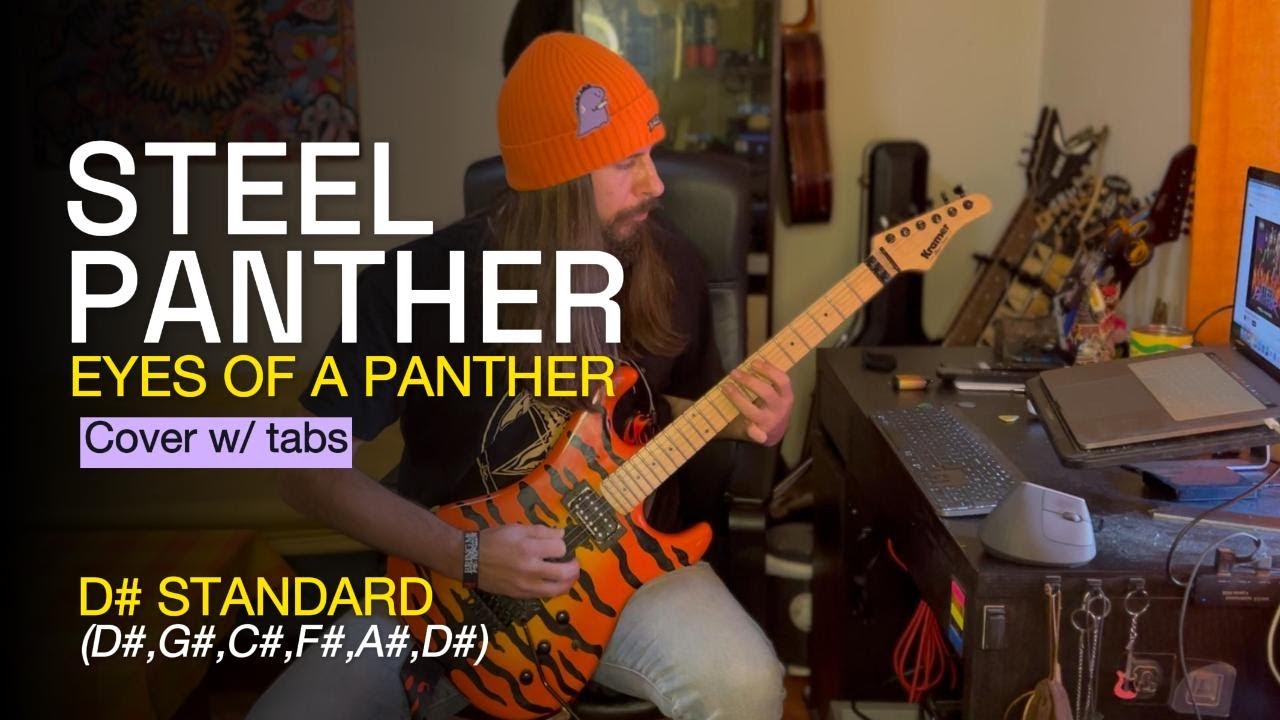 Steel Panther - Eyes of a Panther (Guitar Cover + Tabs) - YouTube