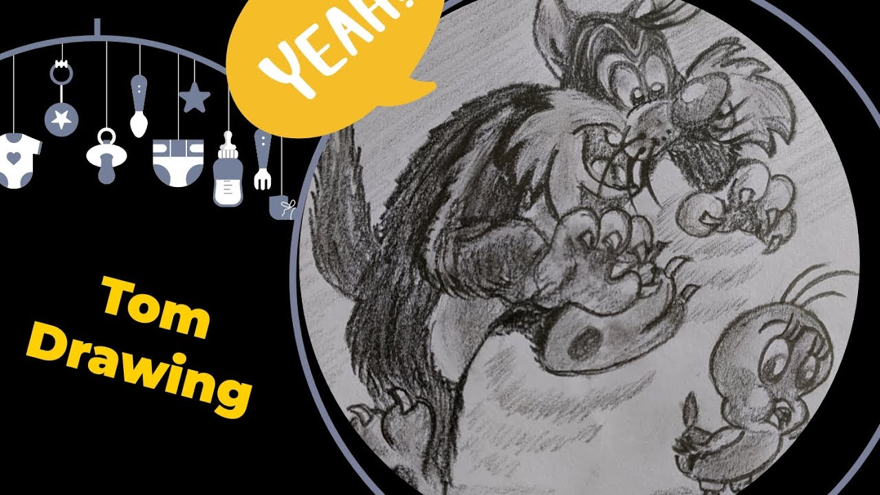 Tom drawing , cartoon drawing - YouTube