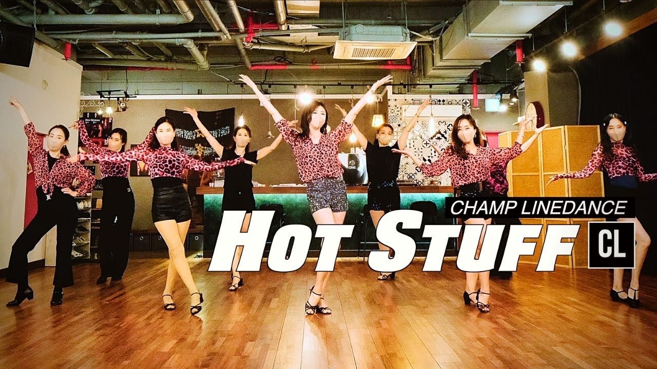 [챔프라인댄스] Hot Stuff Line Dance || 핫스터프 라인댄스 || BeginnerLevel || Donna ...