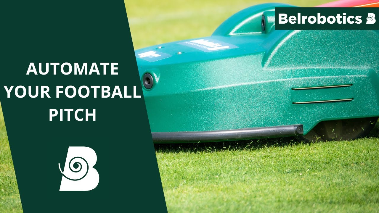 Maintain your football pitch with a robotic mower - YouTube